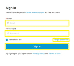 How to Sign In to Wink Reports V2