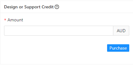 How to Purchase Design and Support Credits
